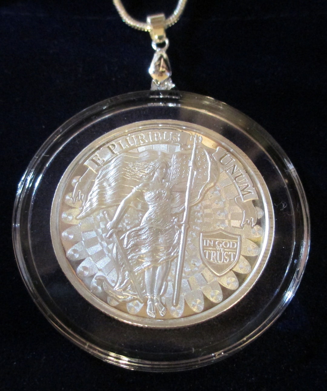 Lady Liberty Freedom Girl 1 Oz .999 Silver American Flag Sword Snake ...