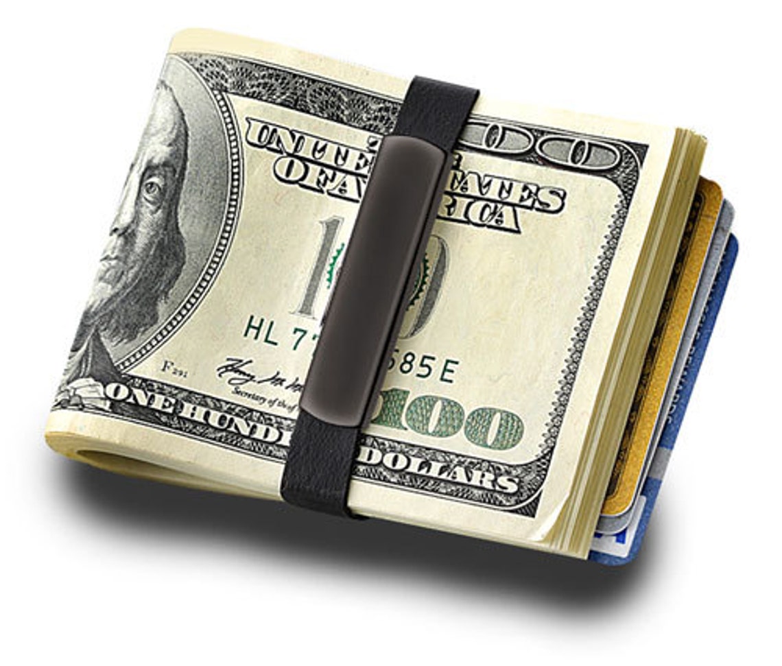 Grand Band Black Elastic Money Band With FREE Engraving - Etsy