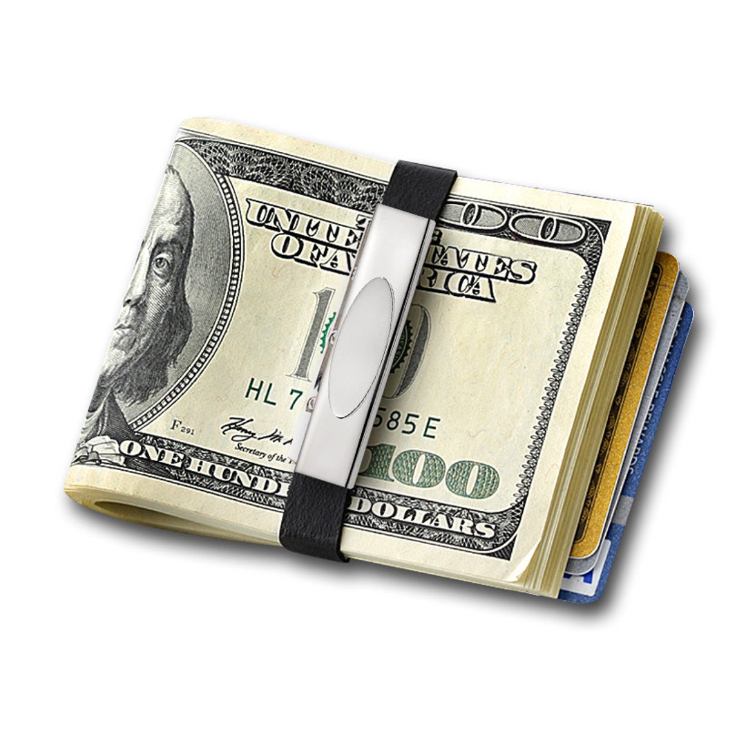 Money Band GB1025 Classic Sterling Silver Elastic Money Band With Oval ...