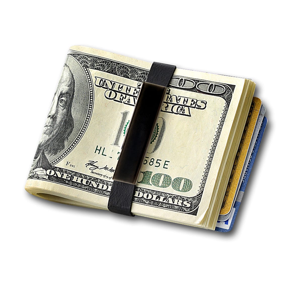 Grand Band Black Elastic Money Band With FREE Engraving - Small, Medium ...