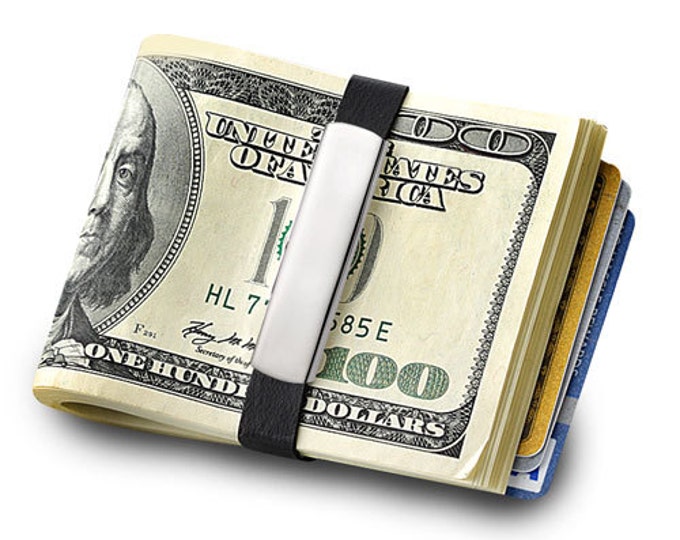 Money Band - Lux Medium Stainless Steel Elastic With FREE Engraving - Etsy