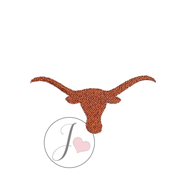Texas Longhorn Embroidery Design - Etsy