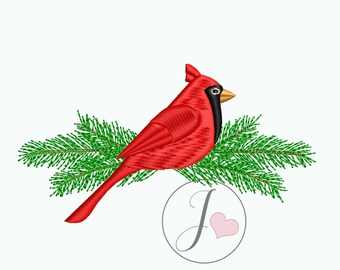 Cardinal Embroidery | Etsy
