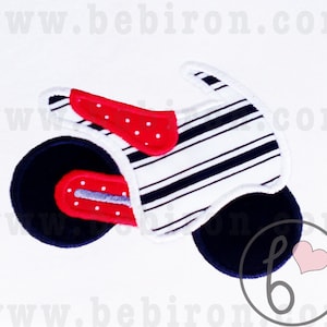 Motorcycle Applique Design, Machine Embroidery Pattern, Instant ...