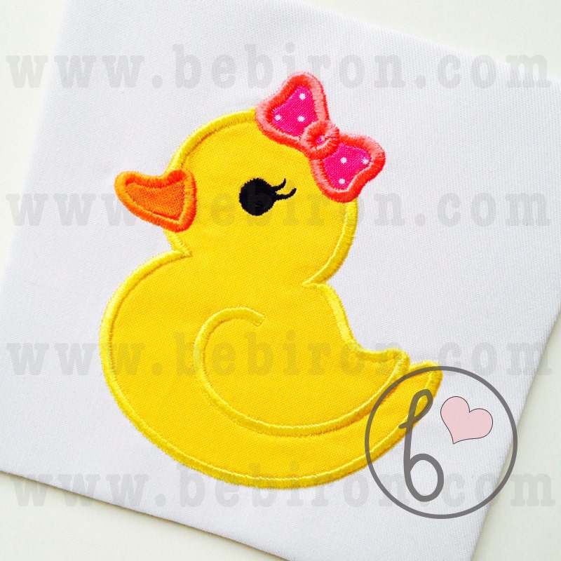 Rubber Duck Applique Design Yellow Duck Applique Design | Etsy