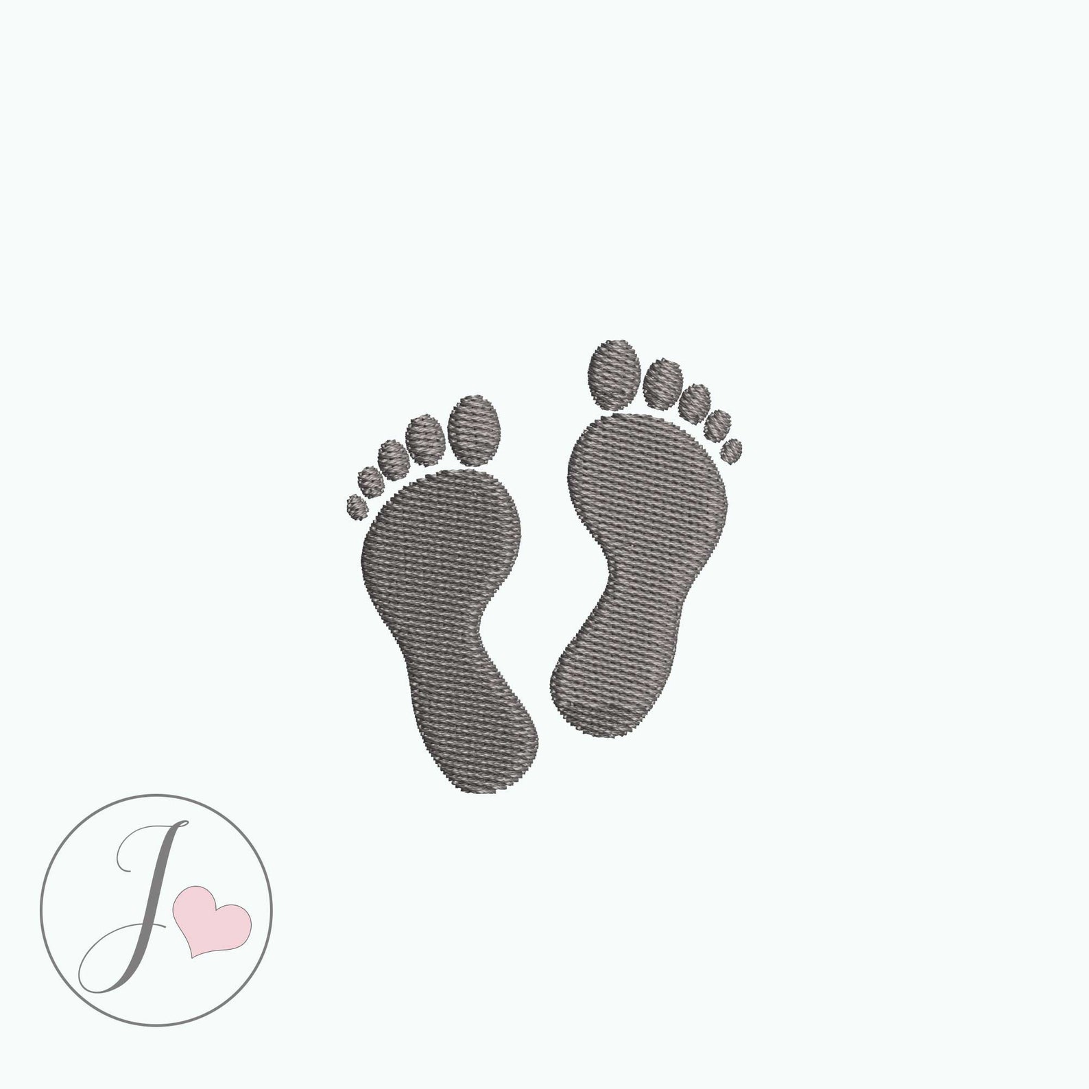 Footprints Mini Embroidery Design Foot Mark Embroidery - Etsy