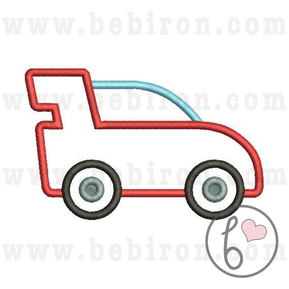 Car Applique Design Machine Embroidery Pattern Instant - Etsy