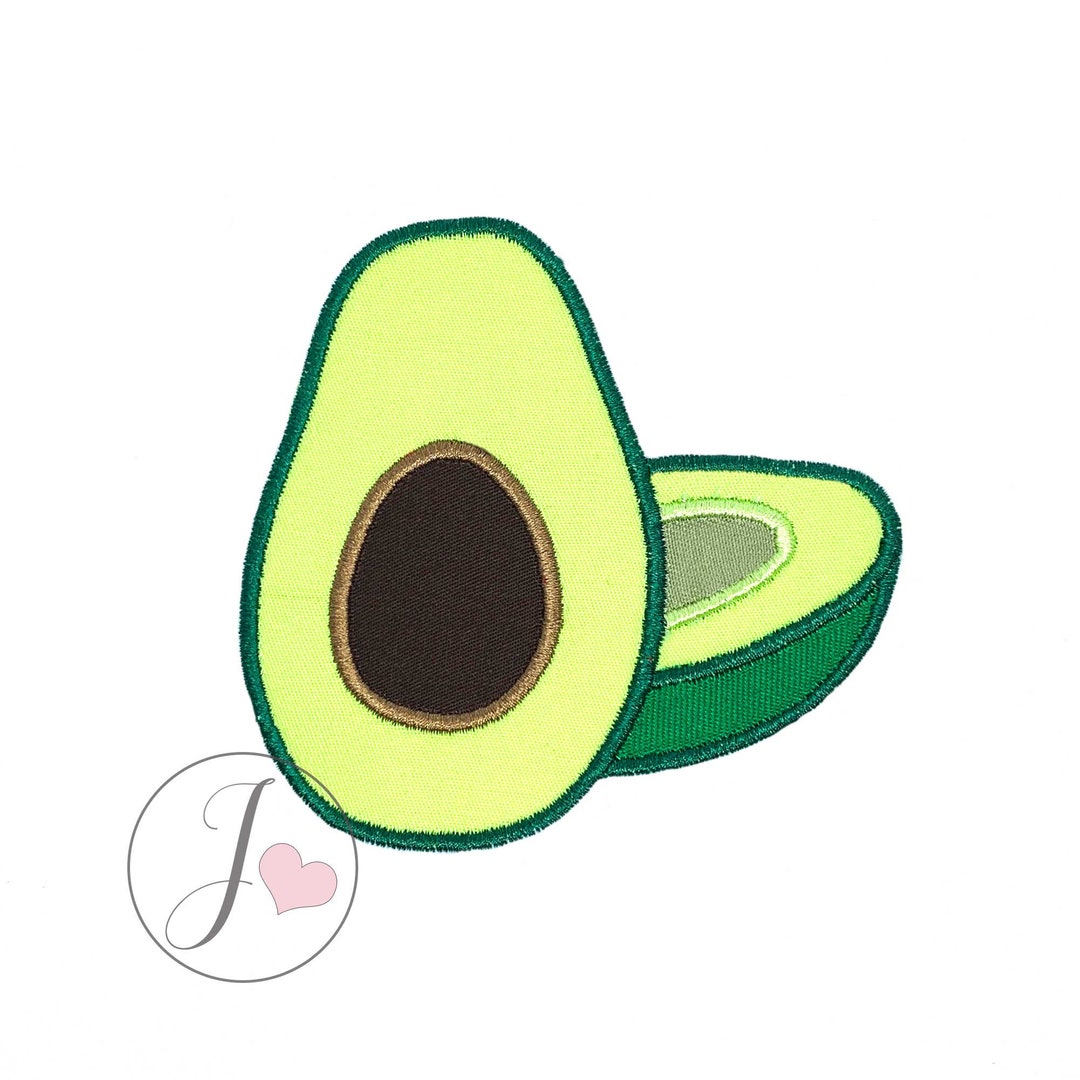 Avocado Applique Design, Avocado Embroidery Design, Machine Embroidery ...