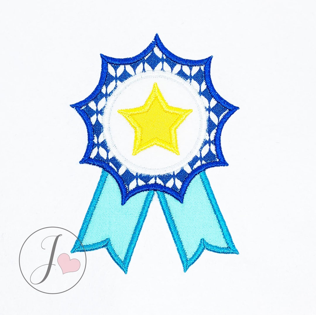Award Ribbon Star Applique Design, Award Ribbon Applique Designs ...