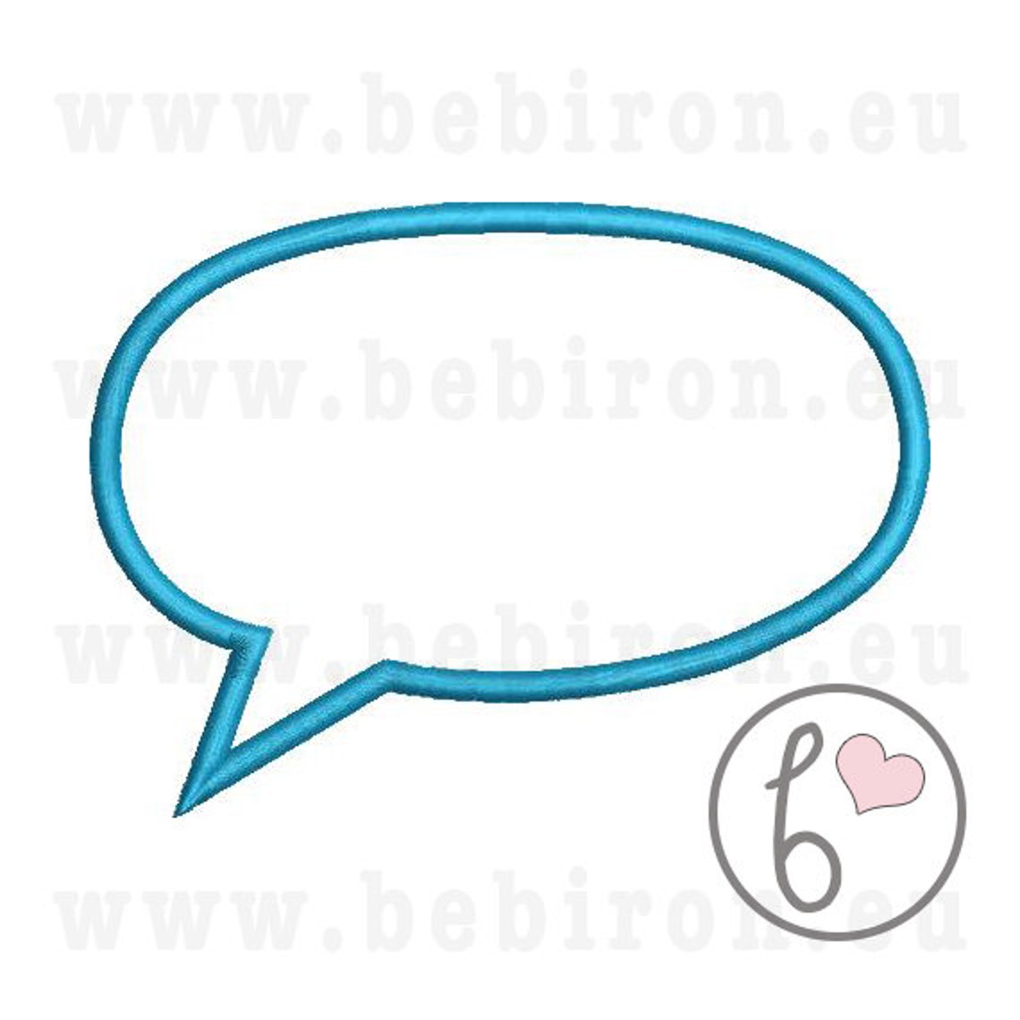 Speech Bubble Applique Design Machine Embroidery Pattern | Etsy