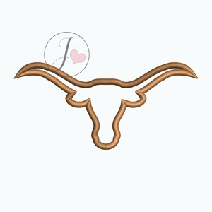 Longhorn Applique Design, Machine Applique Designs - Etsy