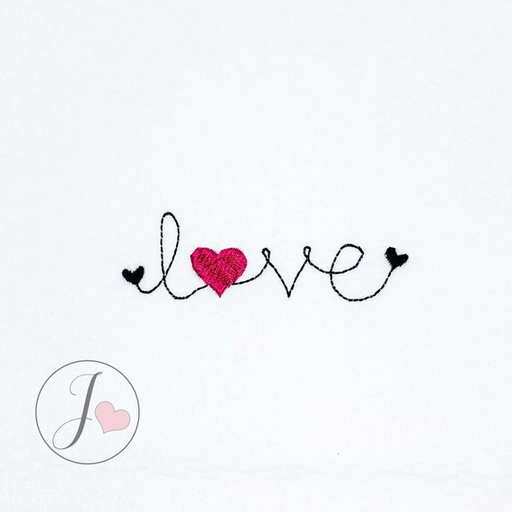 Love Handwriting Embroidery Design Love Embroidery Design | Etsy