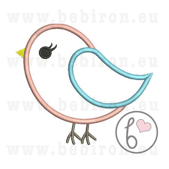 Bird Applique Design, Machine Embroidery Pattern, Instant Download - Etsy
