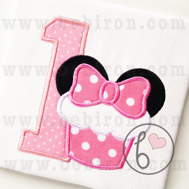 Minnie Mouse 1st Birthday Embroidery Applique - Etsy