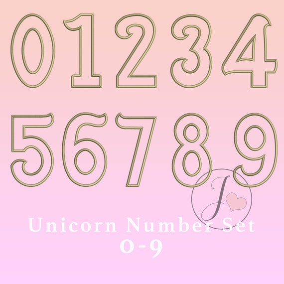 Number Set 0-9 Applique Design Numbers Applique Design | Etsy