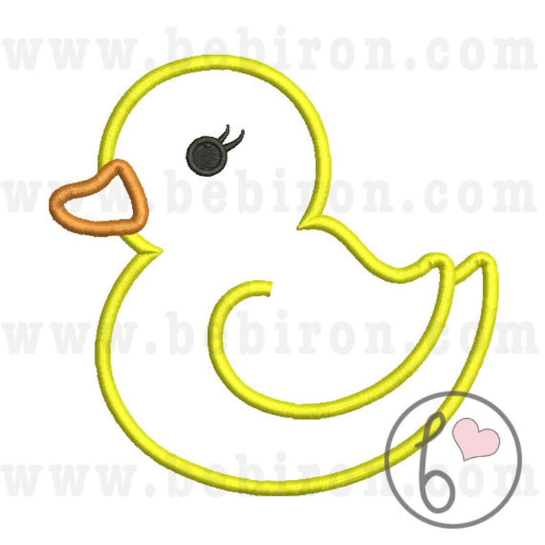 Rubber Duck Applique Design Yellow Duck Applique Design - Etsy