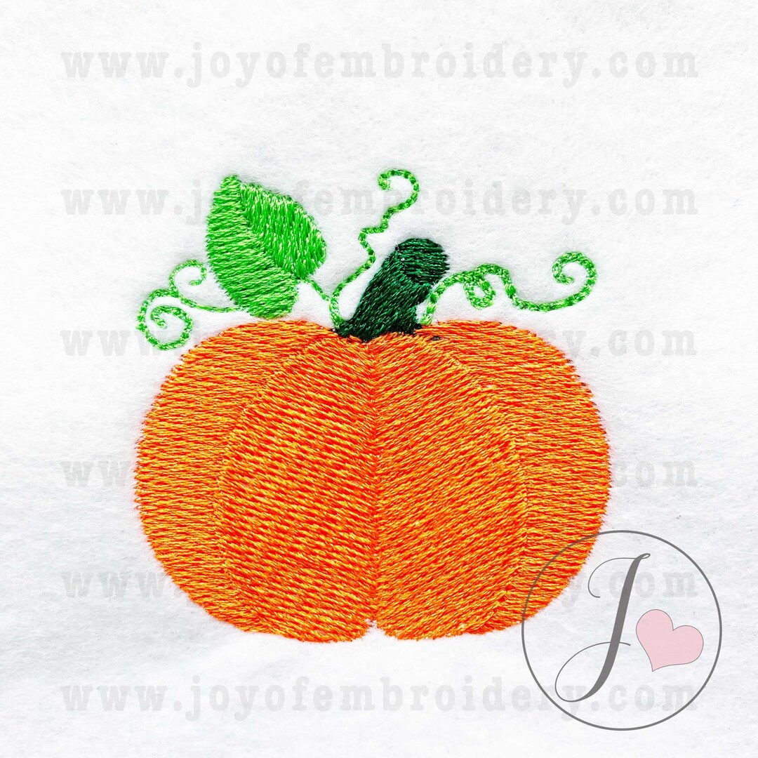 Pumpkin Small Embroidery Pattern, Pumpkin Embroidery Design, Pumpkin ...
