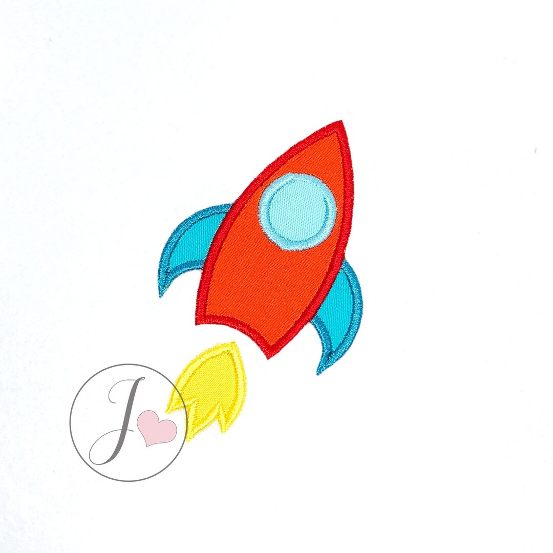 Rocket Applique Design, Machine Embroidery (digital Download) - Etsy