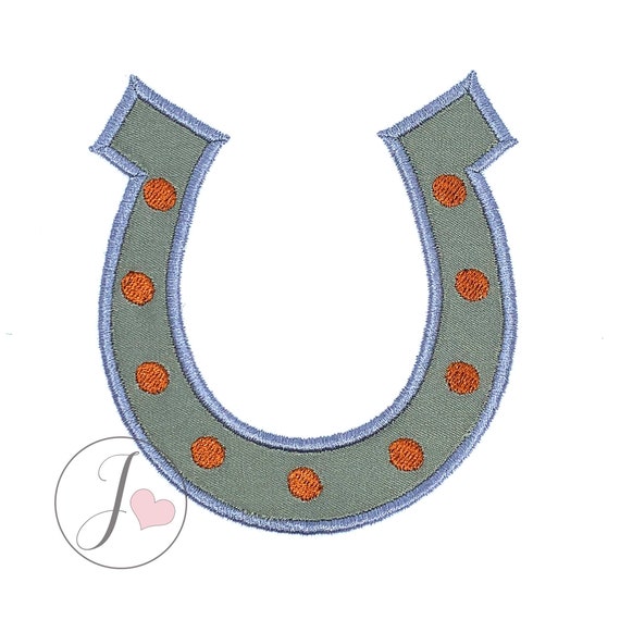 Horseshoe Applique Design Machine Applique Designs | Etsy