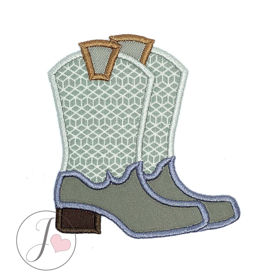 Cowboy Boots Applique Design, Cowboy Applique Designs, Machine Applique ...