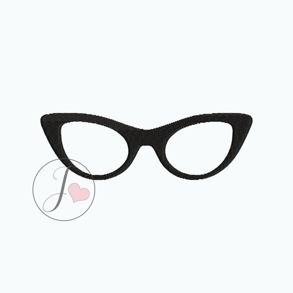 Glasses 2 Embroidery Design Frame Embroidery Design Machine - Etsy