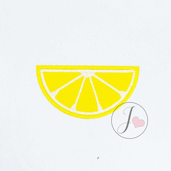 Lemon Slice Applique Design Machine Embroidery Designs | Etsy