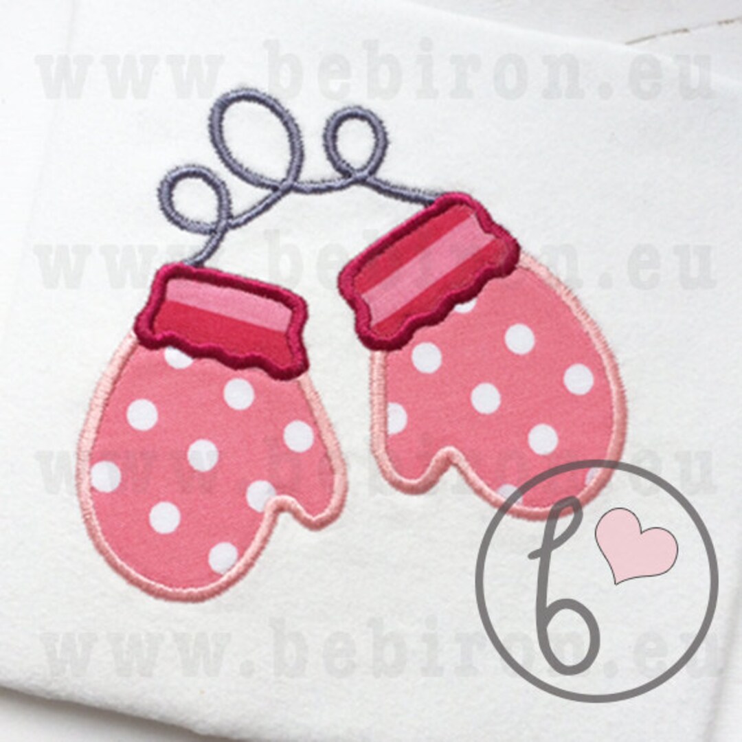Mittens Applique Machine Embroidery Design - Etsy