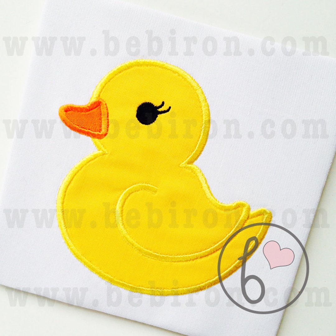 Rubber Duck Applique Design, Yellow Duck Applique Design, Machine ...