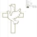 Cross Dove Embroidery Design, Church Embroidery Design, Religious ...