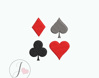 Playing Cards Machine Embroidery Design Embroidery Designs - Etsy