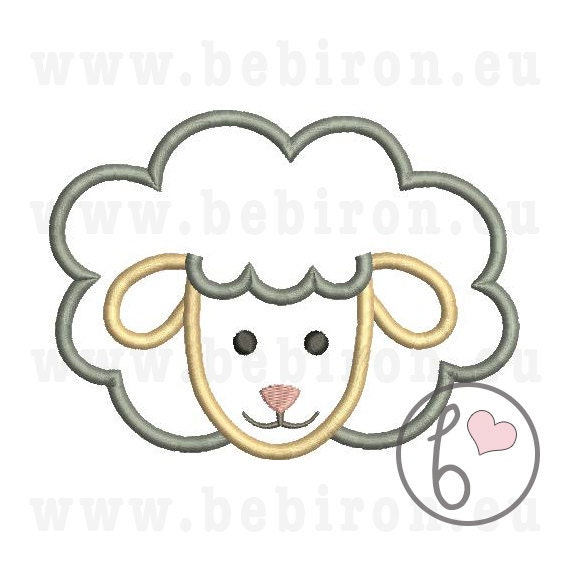 Sheep Applique Design Machine Embroidery Pattern Instant | Etsy