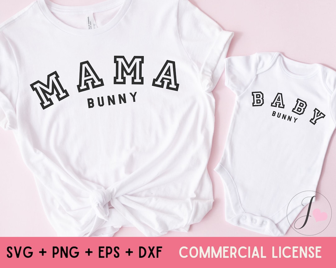 Easter SVG, Mama Bunny Svg, Baby Bunny Svg, Family T-shirt SVG, Easter ...