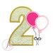 Balloon Number 2 Applique Design Birthday Applique Design - Etsy