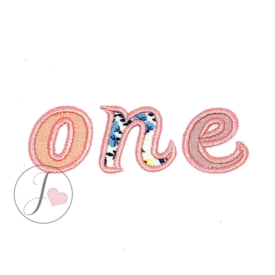One Applique Design, First Birthday Applique Design, Machine Applique ...