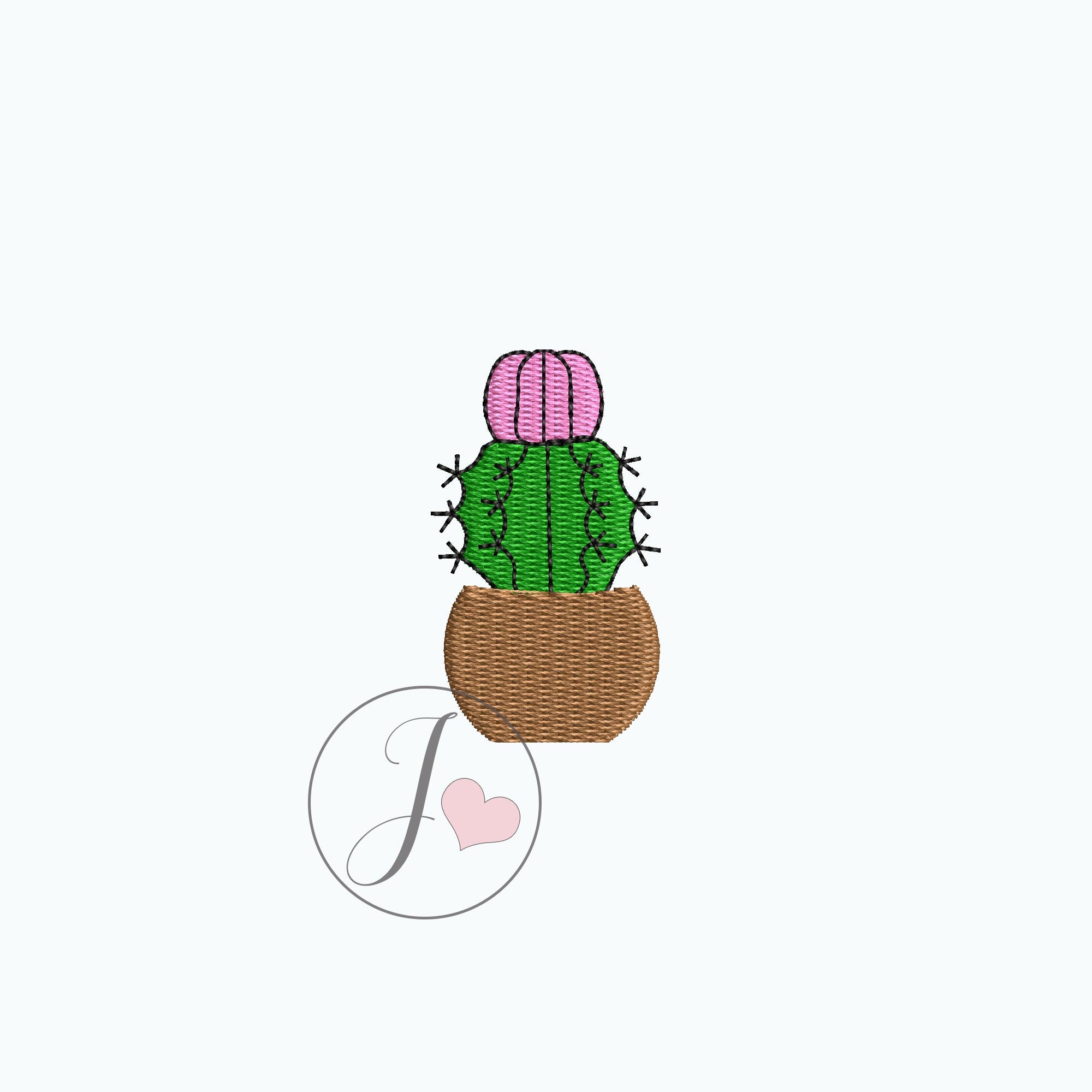 Cactus 2 Embroidery Design Cactus Embroidery Pattern Machine | Etsy