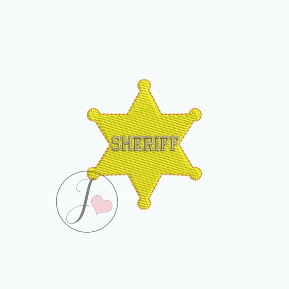 Sheriff Badge Embroidery Design Sheriff Embroidery Design | Etsy