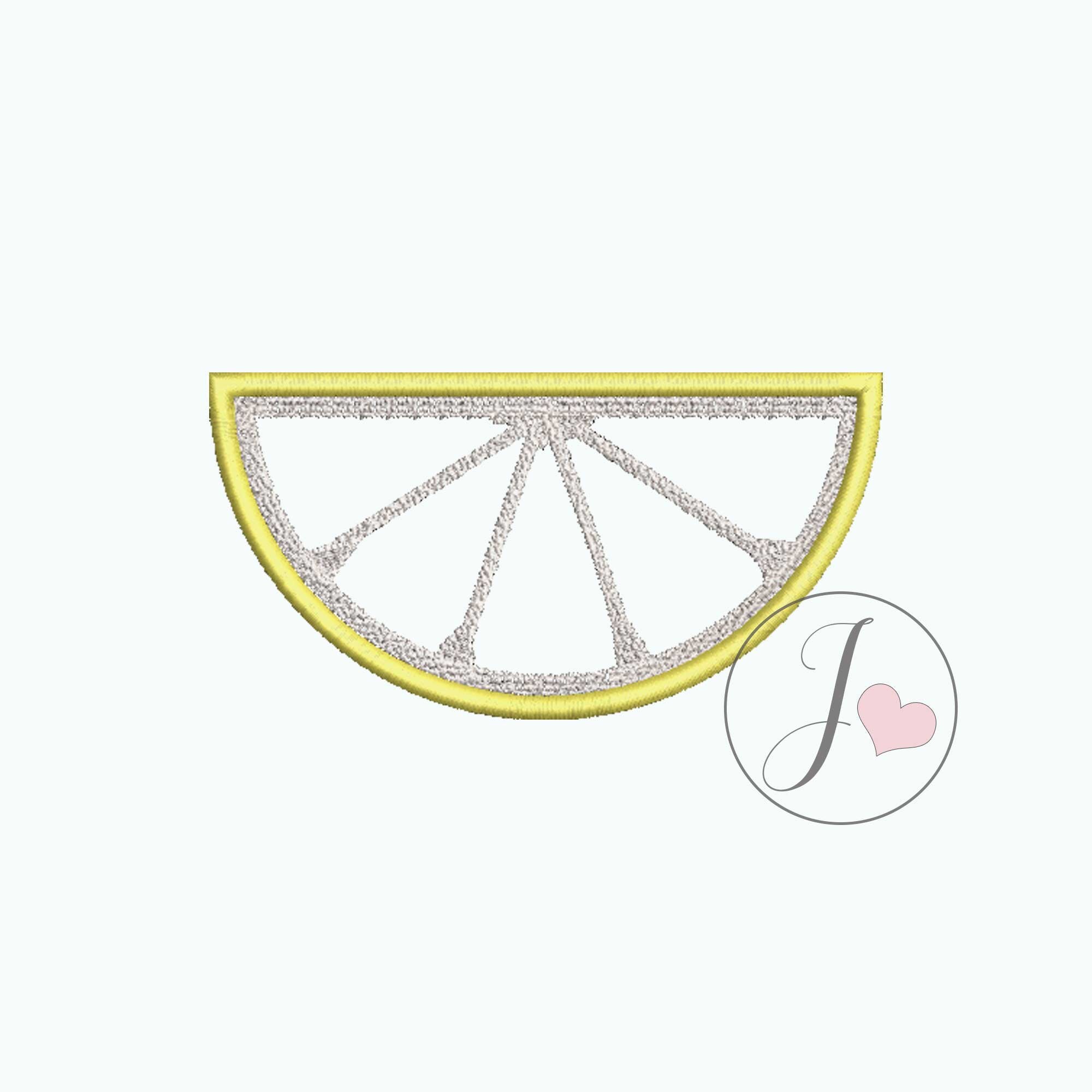 Lemon Slice Applique Design Machine Embroidery Designs | Etsy