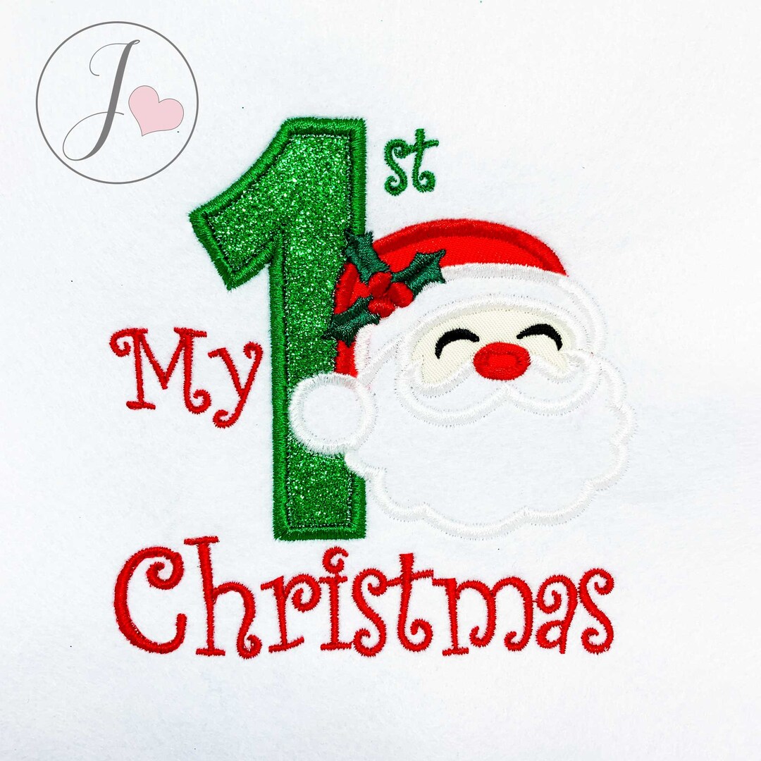 My First Christmas Santa Applique Design (digital Download) - Etsy