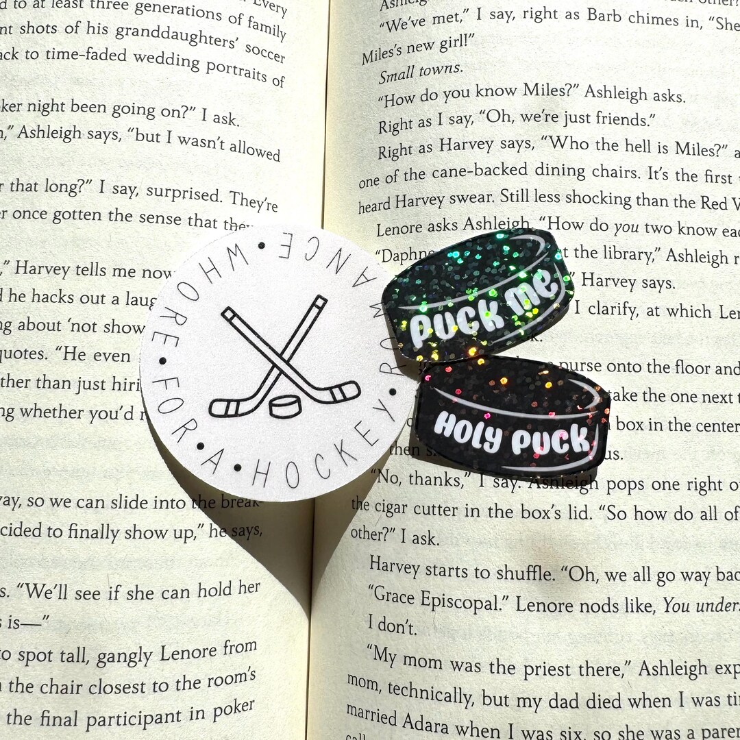 Hockey Romance, Hockey Puck Sticker, Matte/holographic Waterproof - Etsy