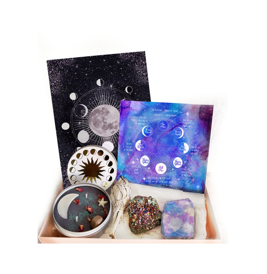 Moon Manifestation Gift Moon Guide Set Moon Bath Moon - Etsy