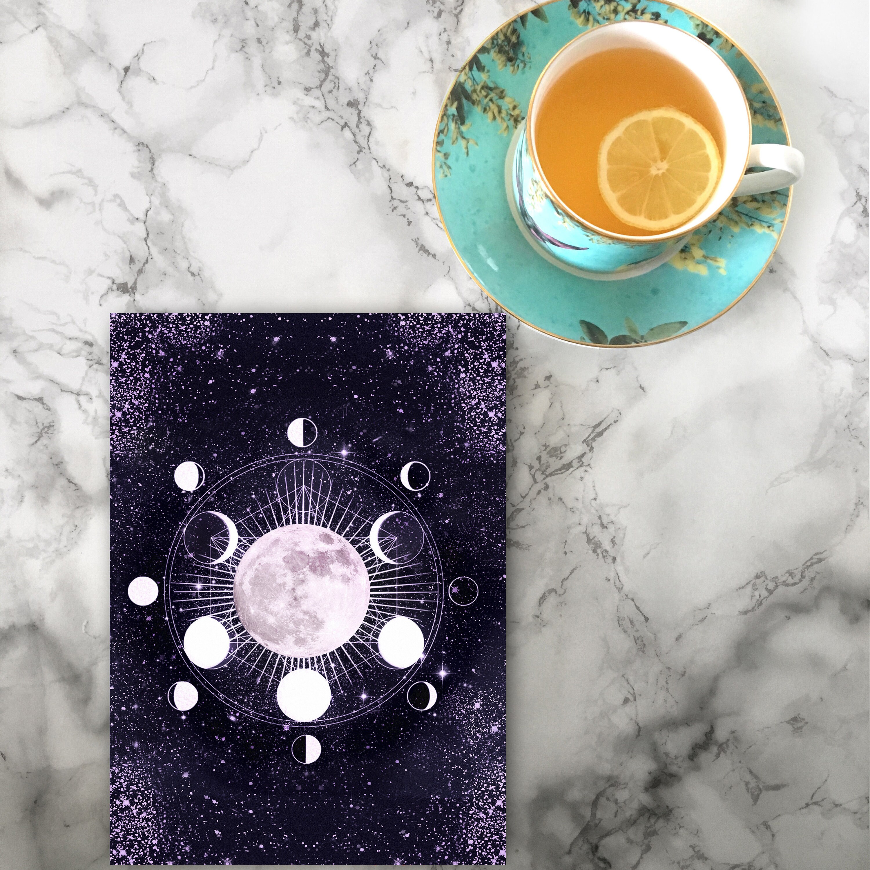 Galaxy Notebook Moon Notebook Moon Notepad Galaxy - Etsy UK