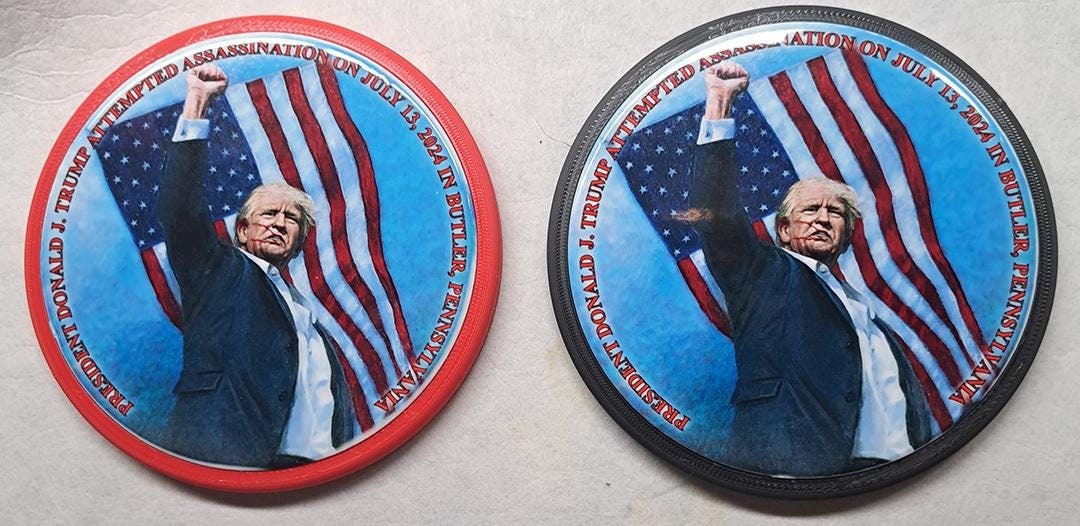 Donald Trump FIGHT FIGHT FIGHT Round Dye Sublimation Ceramic Coaster - Etsy