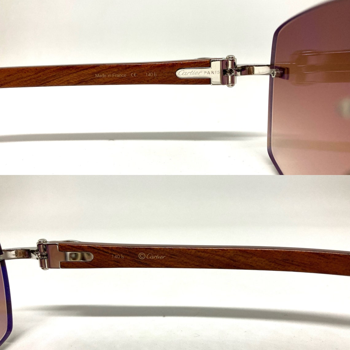 Vintage Cartier Platinum 2C Bubinga Wood 2000s Limited Sunglasses - Etsy