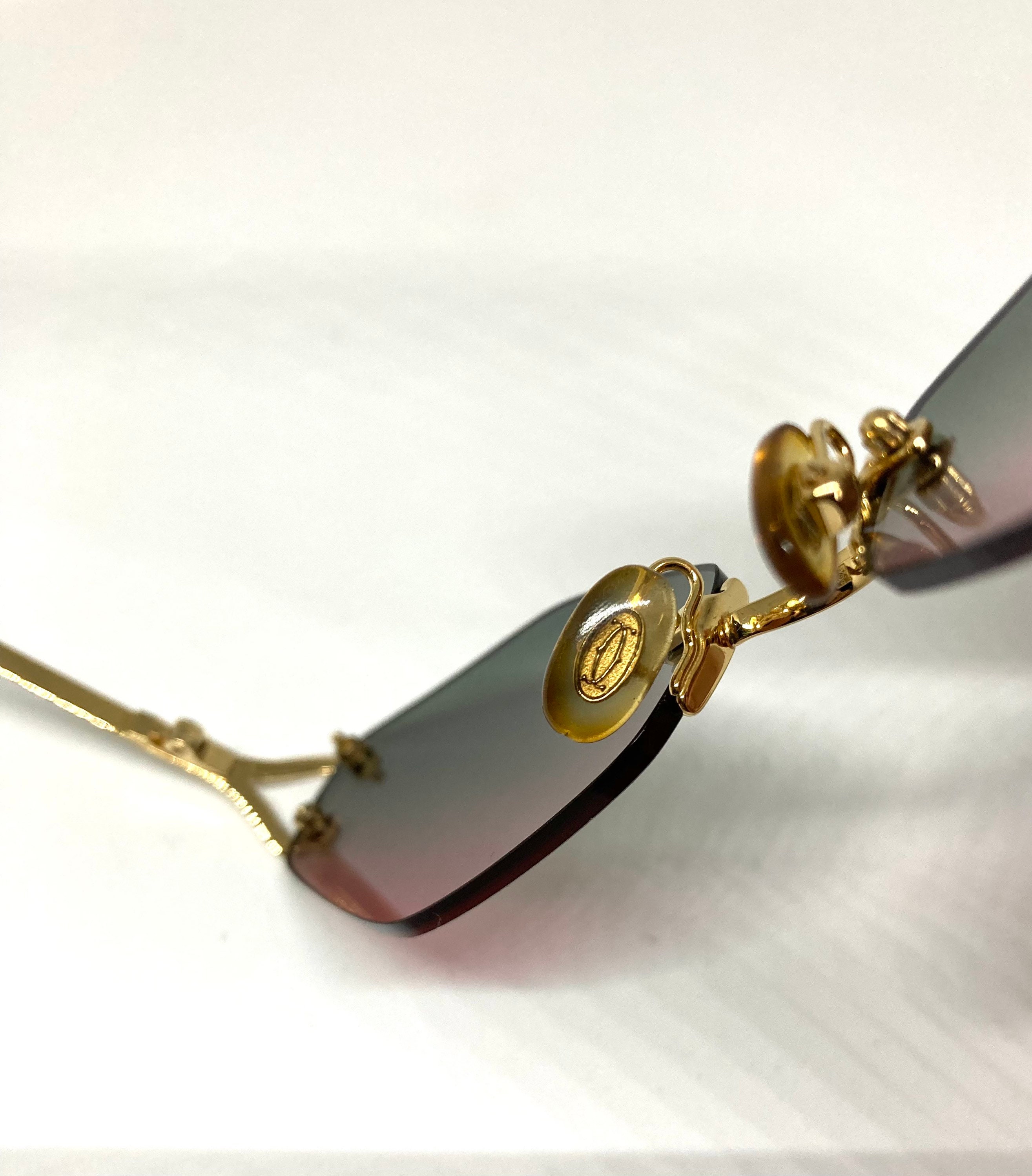 Vintage Cartier C Décor Soho Gold Sunglasses - Etsy