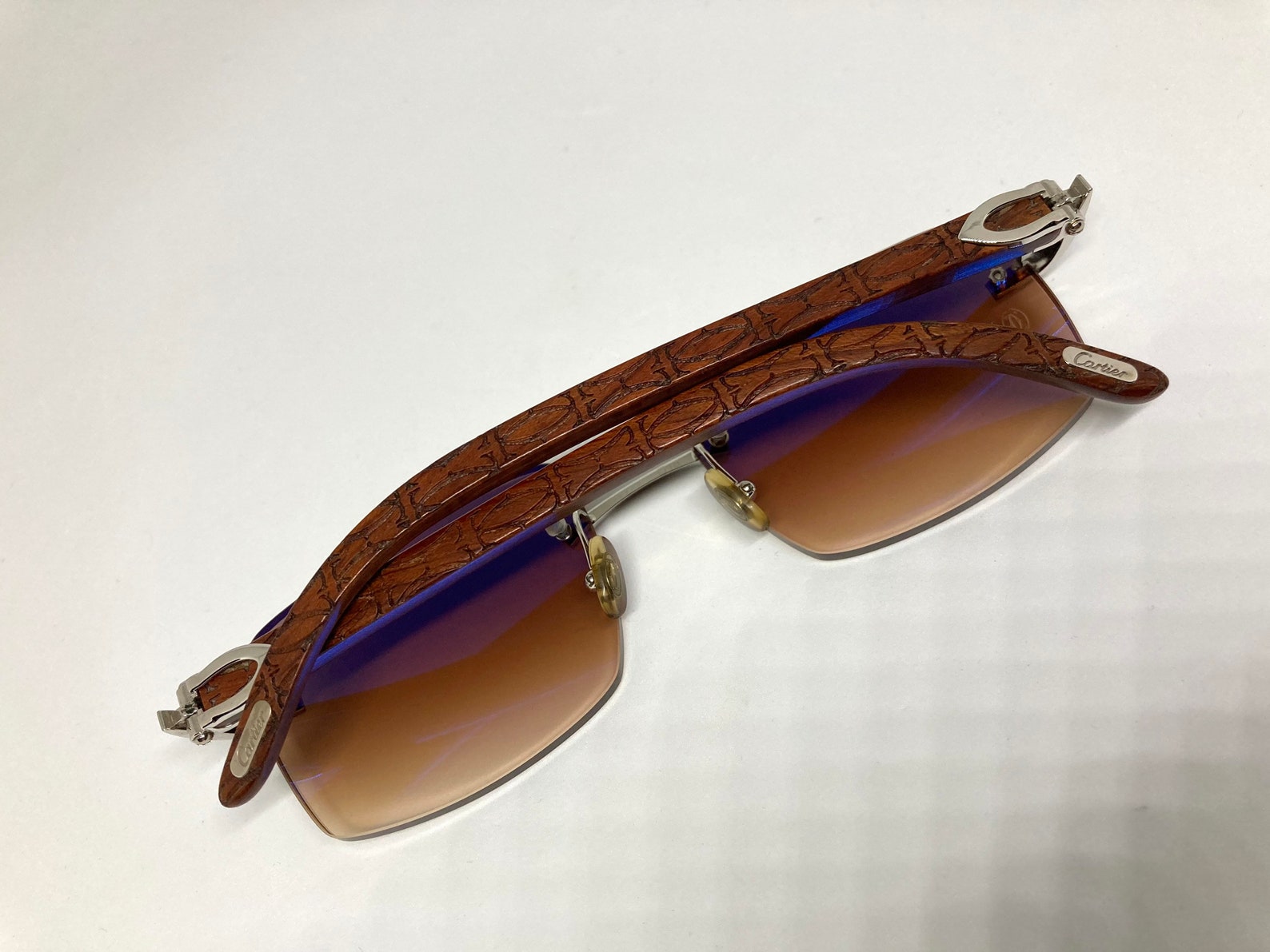 Vintage Cartier Platinum 2C Bubinga Wood 2000s Limited Sunglasses - Etsy