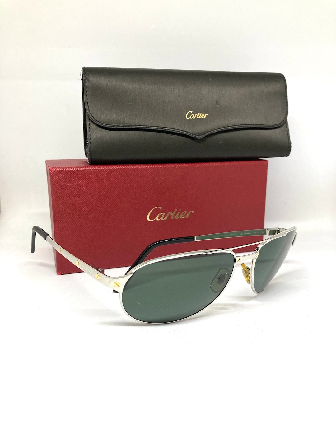 Cartier Edition Santos Dumont 61-16-135 Sunglasses - Etsy