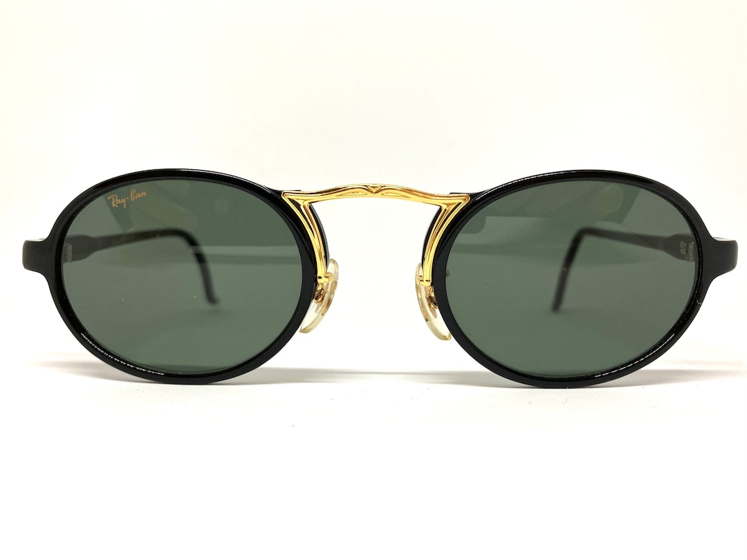 Vintage B&L Ray-ban Cheyenne Style 3 Ebony Black W1745 Oval Sunglasses ...