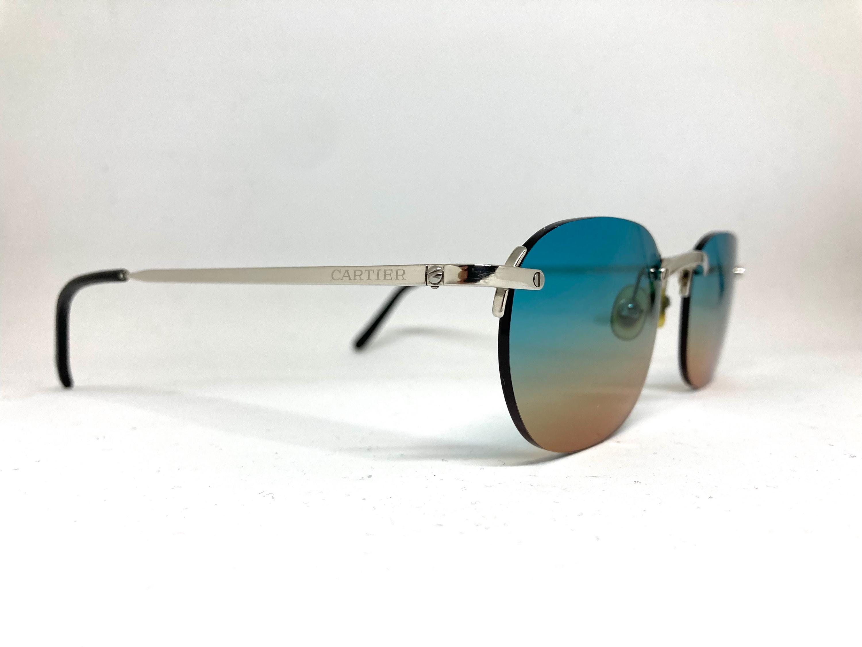 Vintage Cartier T-eye Titanium Rimless Sunglasses - Etsy