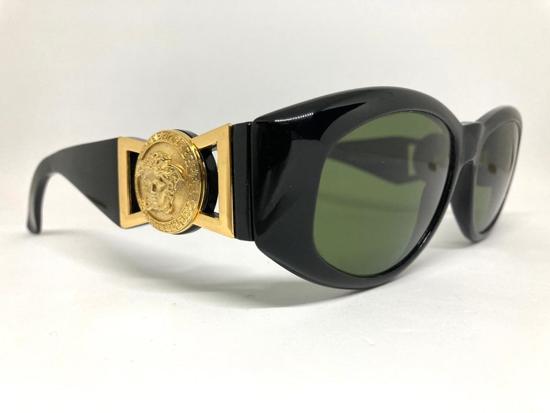 Vintage Gianni Versace Mod 424 Col 852 Bk Sunglasses Etsy