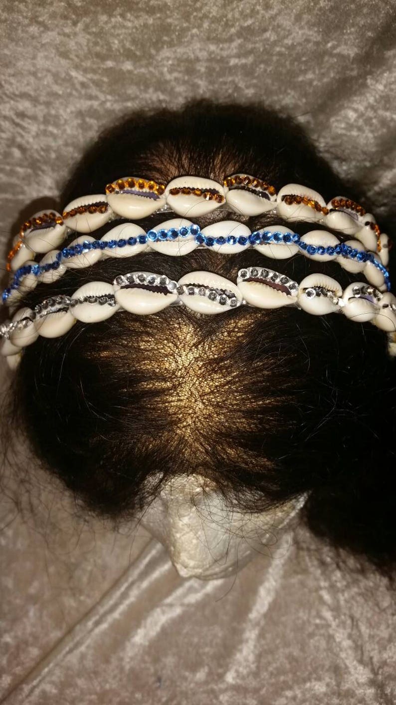 Bling Cowrie Shell Headband Crowns Tiara. Assorted Rhinestones please ...